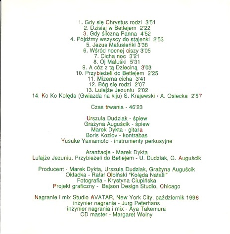 Koledy ‹ Grazyna Auguscik